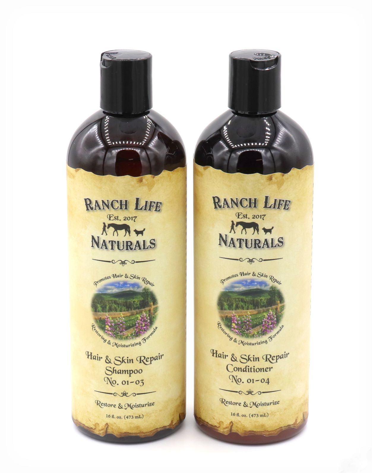 Hair & Skin Repair Shampoo No. 03/Conditioner No. 04 – Ranch Life Naturals